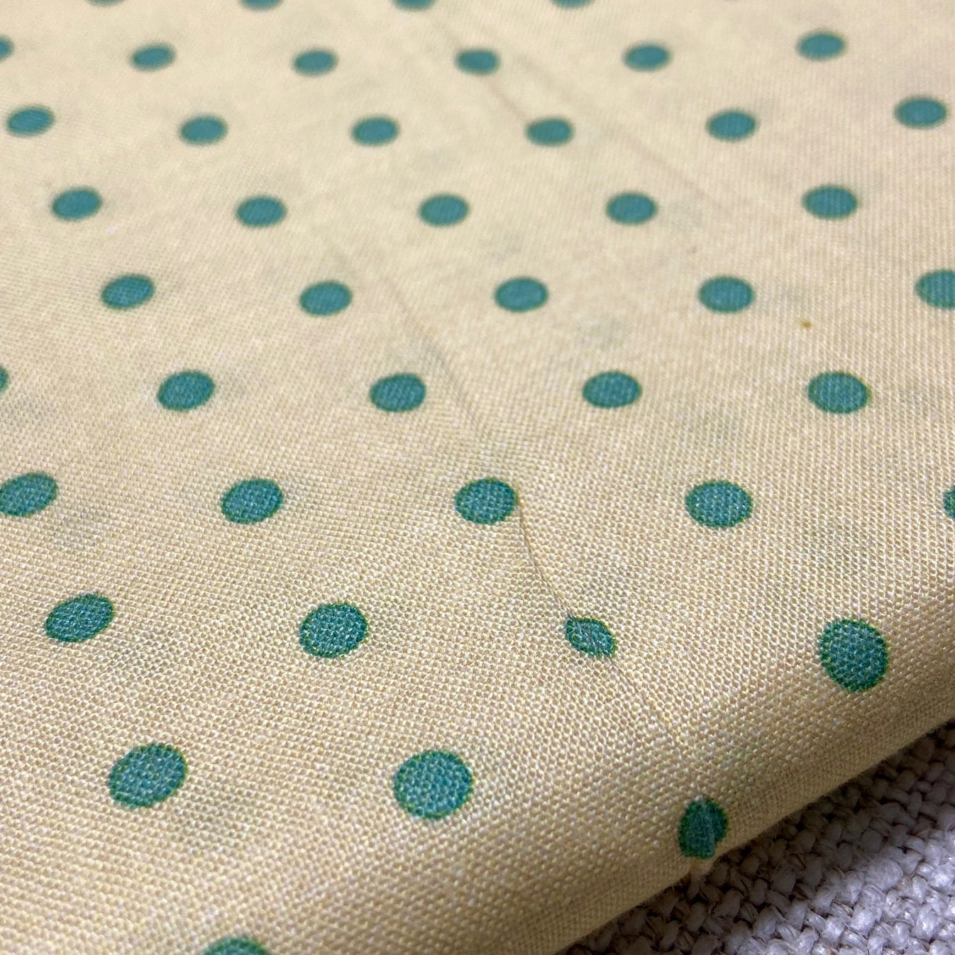 1 Metre Cuts - Lemon/Mint Green Spots – Forage