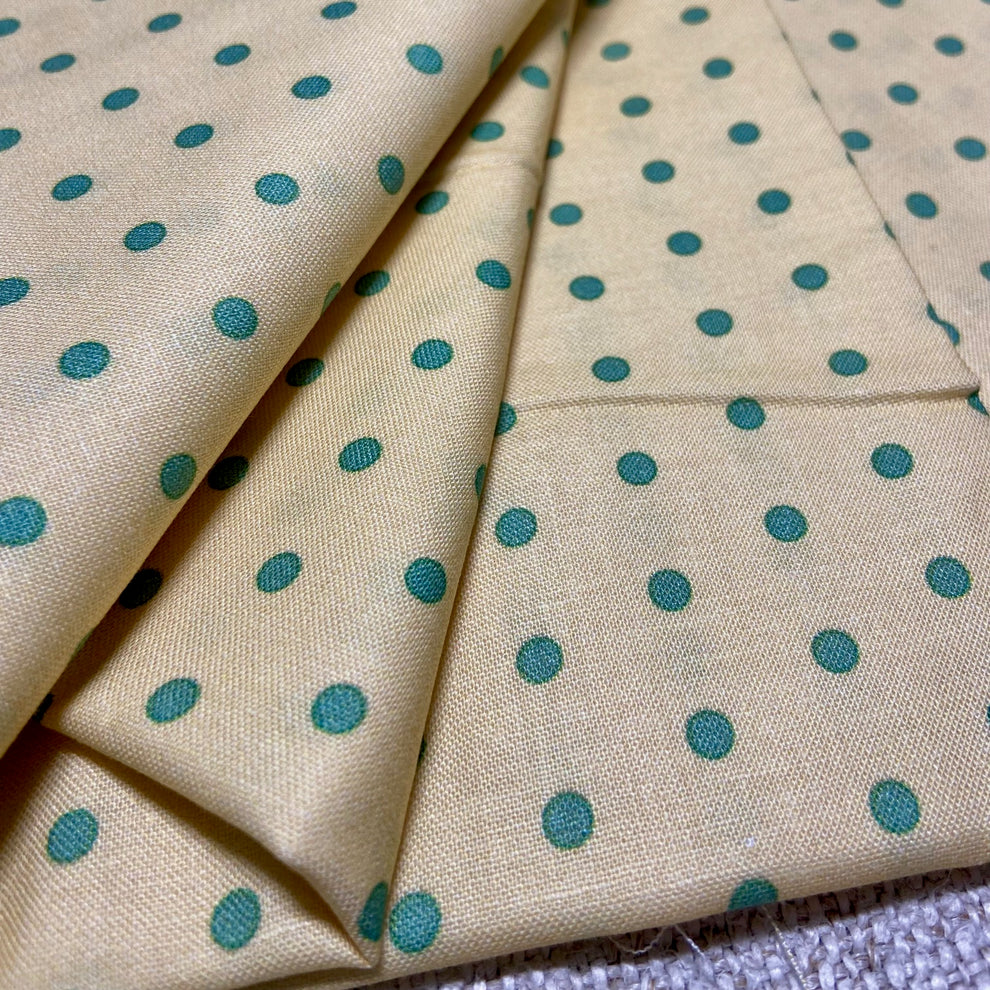 1 Metre Cuts - Lemon/Mint Green Spots – Forage